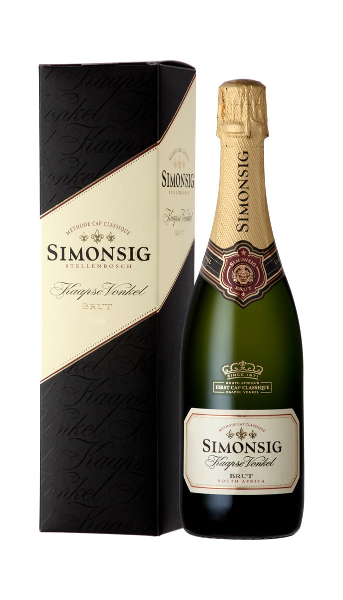 Simonsig Kaapse Vonkel Brut Magnum in Geschenkverpakking | Bovino | Bovino